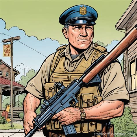 Gestapo Member With Rifle Stable Diffusion Online