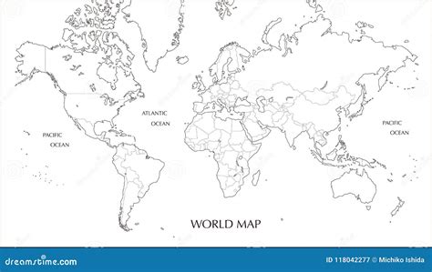 World Map Mercator Projection Vector Illustration 7741048