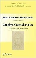 Cauchys Cours Danalyse An Annotated Translation By Augustin Louis Cauchy Goodreads
