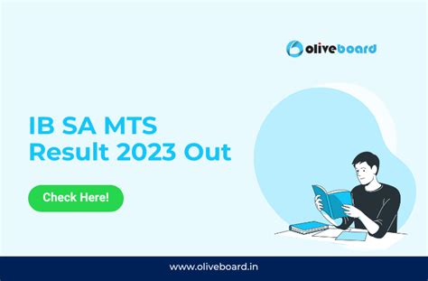 IB Result Out For SA And MTS Download Now