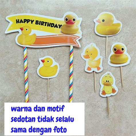 Jual Topper Hiasan Tusukan Kue Cake Ulang Tahun Happy Birthday Karakter