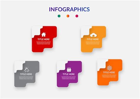 순서도 단계 타임 라인 인포 그래픽 요소 디자인 프리미엄 벡터