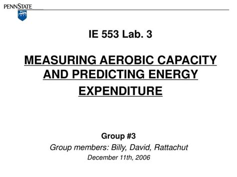Ppt Ie 553 Lab 3 Measuring Aerobic Capacity And Predicting Energy