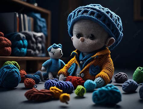 귀여운 소년 크로 셰 뜨개질 배경 소년 크로 셰 뜨개질 장난감 배경 일러스트 및 사진 무료 다운로드 Pngtree