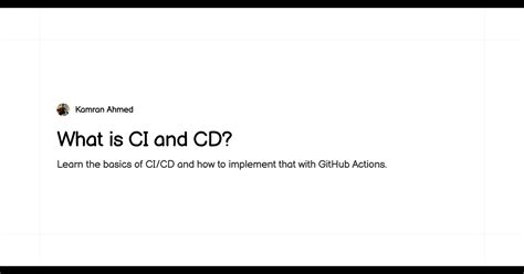 What Is CI And CD Roadmap Sh