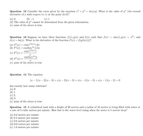 Solved Question Consider The Curve Given By The Equation Chegg Com