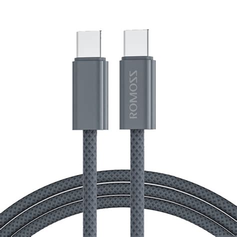 romoss cb3235 pd30w usb c type c 데이터 케이블 휴대폰 고속 충전 케이블 2m 회색