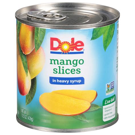 Dole Mango In Heavy Syrup 15 5 Oz 12 Case Mpn 02800 Round Eye Supply