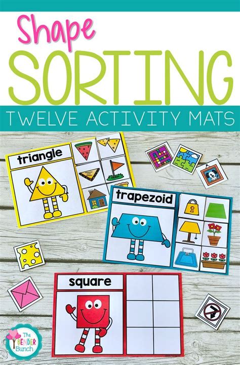 Shape Sorting Activity Mats Task Cards With Real Life World Objects Shape Sorting Activities