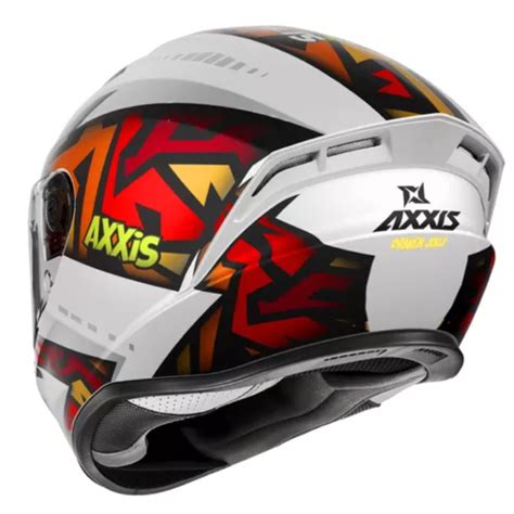 Casco Axxis Integral Draken Jolly Blanco Jabs Moto