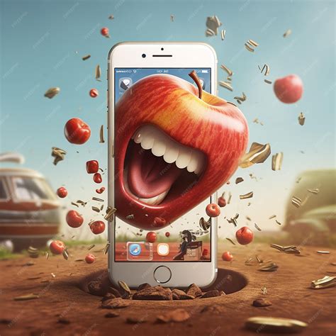 Premium Photo | Funny apple