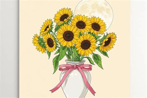 그림·사진 해바라기 선물 그림 달항아리 액자 거실 카페 집들이 개업 중형 오늘의집 쇼핑