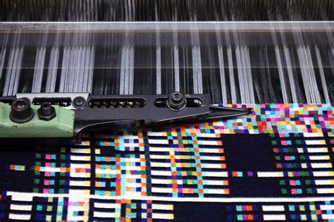 Textiles Made From Computer Binary Data By Phillip Stearns