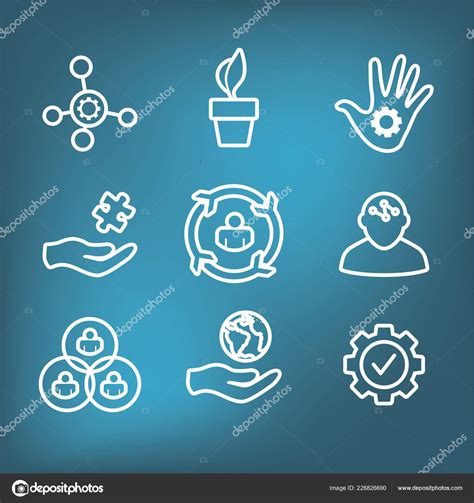Core Values Outline Line Icon Conveying Integrity Purpose Stock Vector By Bearsky23 Yahoo Com