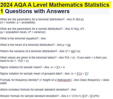 Aqa A Level Mathematics Paper 1 Questions And Answers 2024 Etsy