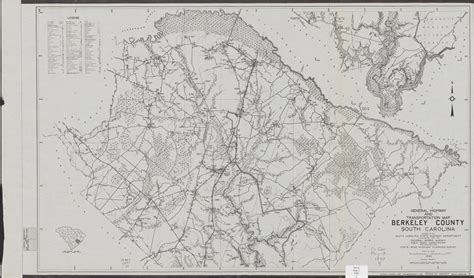 1940 Road Map Of Berkeley County South Carolina