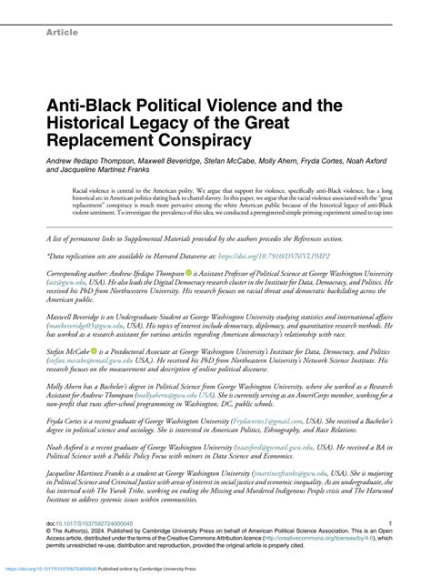 Pdf Anti Black Political Violence And The Historical Legacy Of The