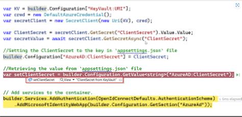 Access Client Secret Azure AD Auth From App Settings Net 6 App Stack Overflow