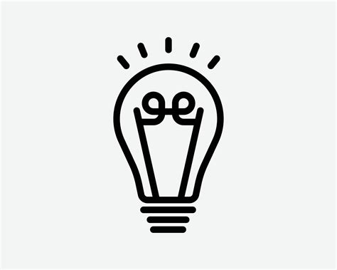 Idea Lightbulb Clipart Black And White