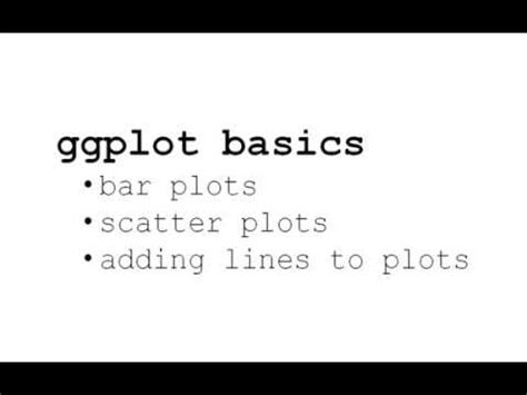 Introduction To R Lesson 4 Ggplot Basics YouTube