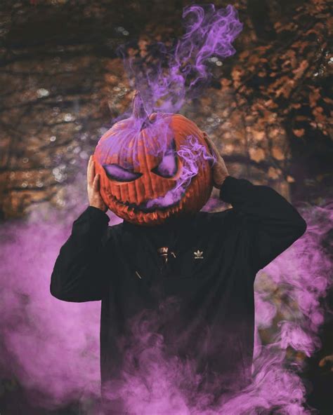 Download Mystical Pumpkin Head Halloween Wallpaper
