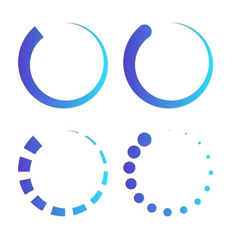 Premium Vector Loading Circle Blue Set