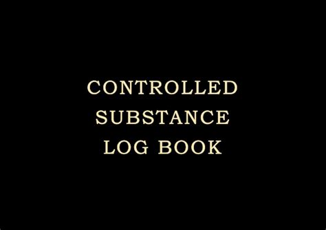 Buy Controlled Substance Logbook A5 Restricted Drug Record Control Medication Register