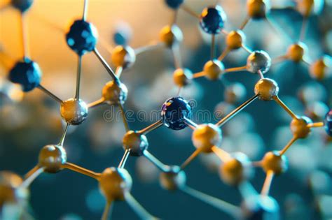 Visual Representation Of Molecular Structure With Colorful Atoms And