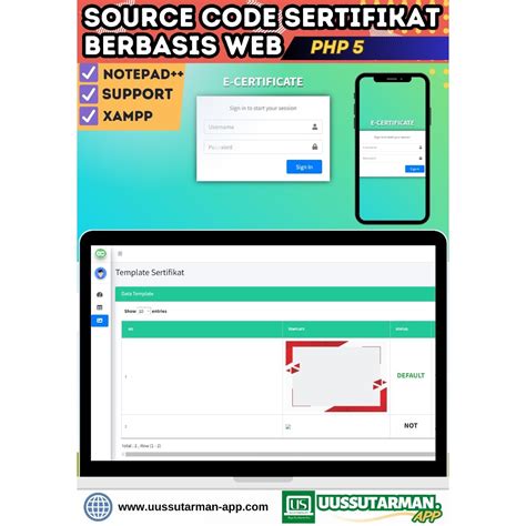 Jual Source Code Aplikasi Sertifikat Berbasis Web Php 5 Localhost