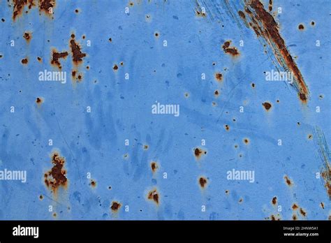 Detailed Close Up Surface Of Rusty Metal And Steel With Lots Of