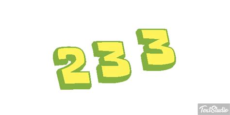 233 Number Animated  Logo Designs