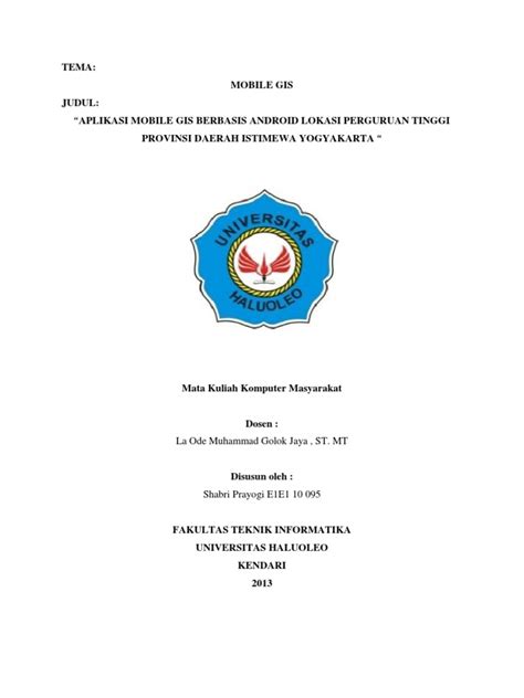 Contoh Judul Skripsi Teknik Informatika Berbasis Android