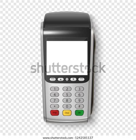 Vector Realistic Silver 3d Payment Machine Stock Vector Royalty Free 1242581137 Shutterstock