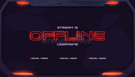 Offline Stream Wallpaper Banner Design For Gamer Stock Vector