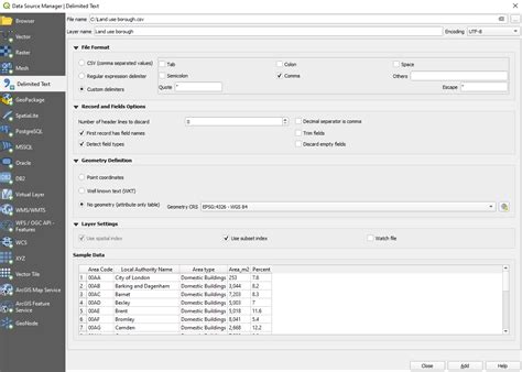 Geometry Loading A Csv File Into Qgis Without Longitude Or Latitude