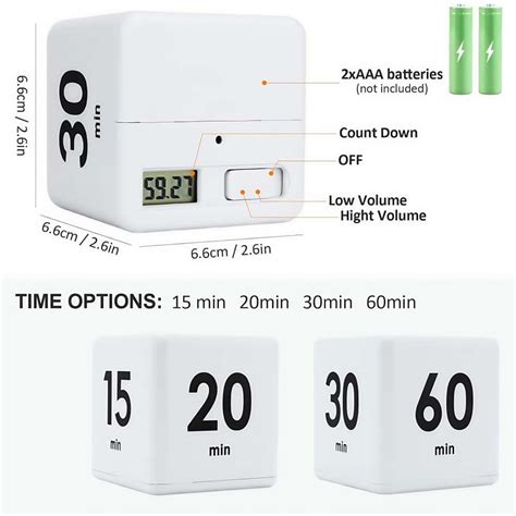Digital Kitchen Timer Stopwatch Pomodoro Timer Gra Vicedeal