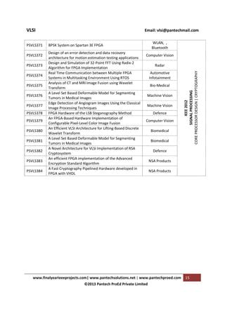2014 Hardware Based IEEE Projects In VLSI PDF