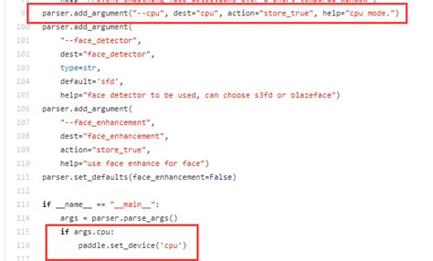 唇形迁移的wav2lip推理是不支持cpu的吗？ · issue 731 · paddlepaddle paddlegan · github