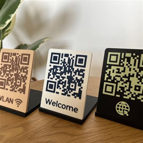 Brass Qr Code Plaque Etsy