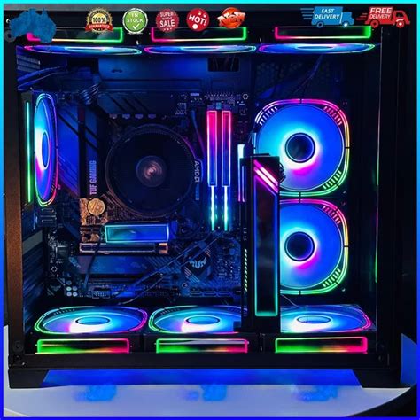 Mm Cpu Cooler V Pin Argb Sync Cooler Fan V Pin Pwm Black Reverse L Eur