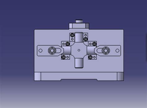 十字轴钻孔夹具（cad图 Catia三维） Catia 模型图纸下载 懒石网