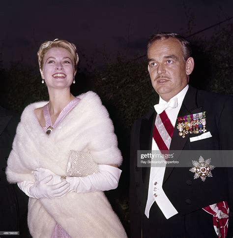 Princess Grace And Prince Rainier Of Monaco Arriving For A State