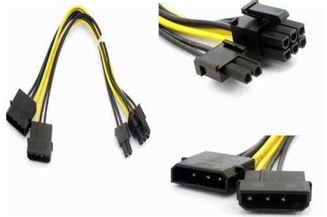 Кабель с 2x Molex 4pin на 8pin Pci E купить Комьютерные аксессуары и комплектующие Festima