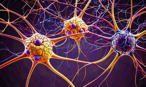 Abstract Neuron Connection Render Stock Illustration Illustration Of