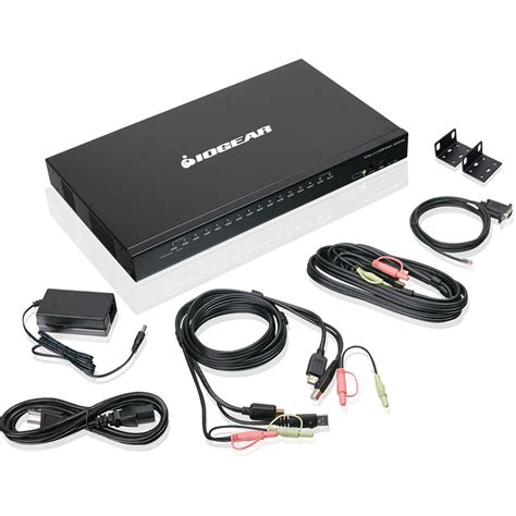 IOGEAR 16 Port USB HDMI KVMP Switch With 2 KVM Cable Sets