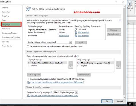 Cara Mengubah Bahasa Di Excel Zona Usaha