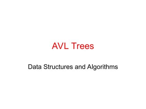 Avl Tree In Data Structure Pptx