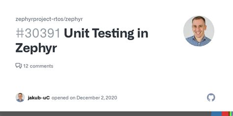 Unit Testing In Zephyr · Issue 30391 · Zephyrproject Rtoszephyr · Github