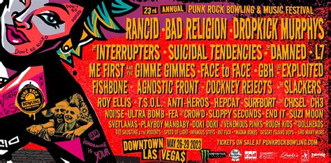 Punk Rock Bowling Fuori La Line Up Hub Music Factory Booking Agency