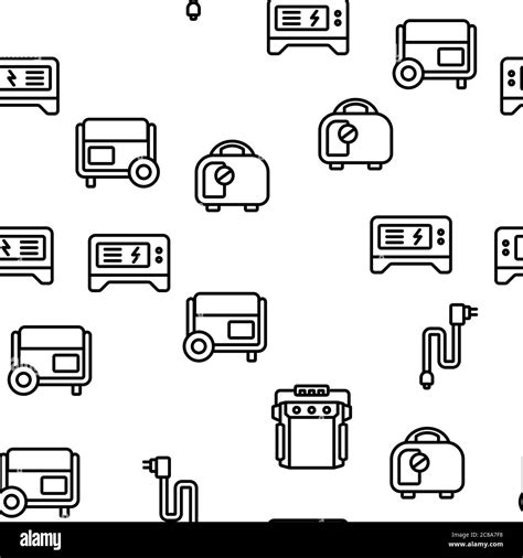Portable Generator Vector Seamless Pattern Stock Vector Image And Art Alamy